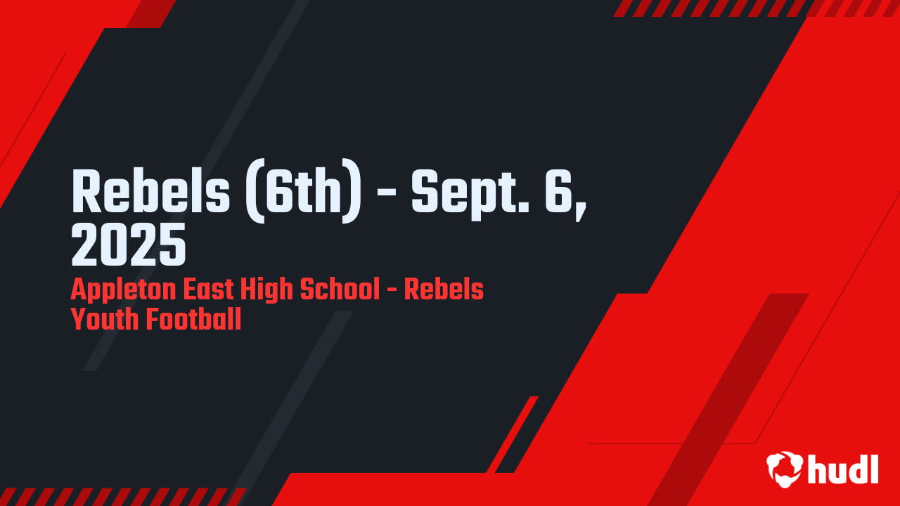 Rebels (6th) - Sept. 6, 2025 - Appleton East highlights - Hudl