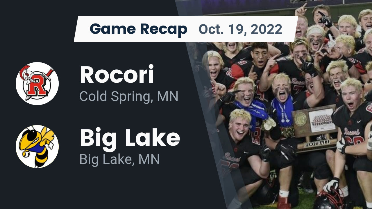 Recap: Rocori vs. Big Lake 2022 - Rocori High School highlights - Hudl