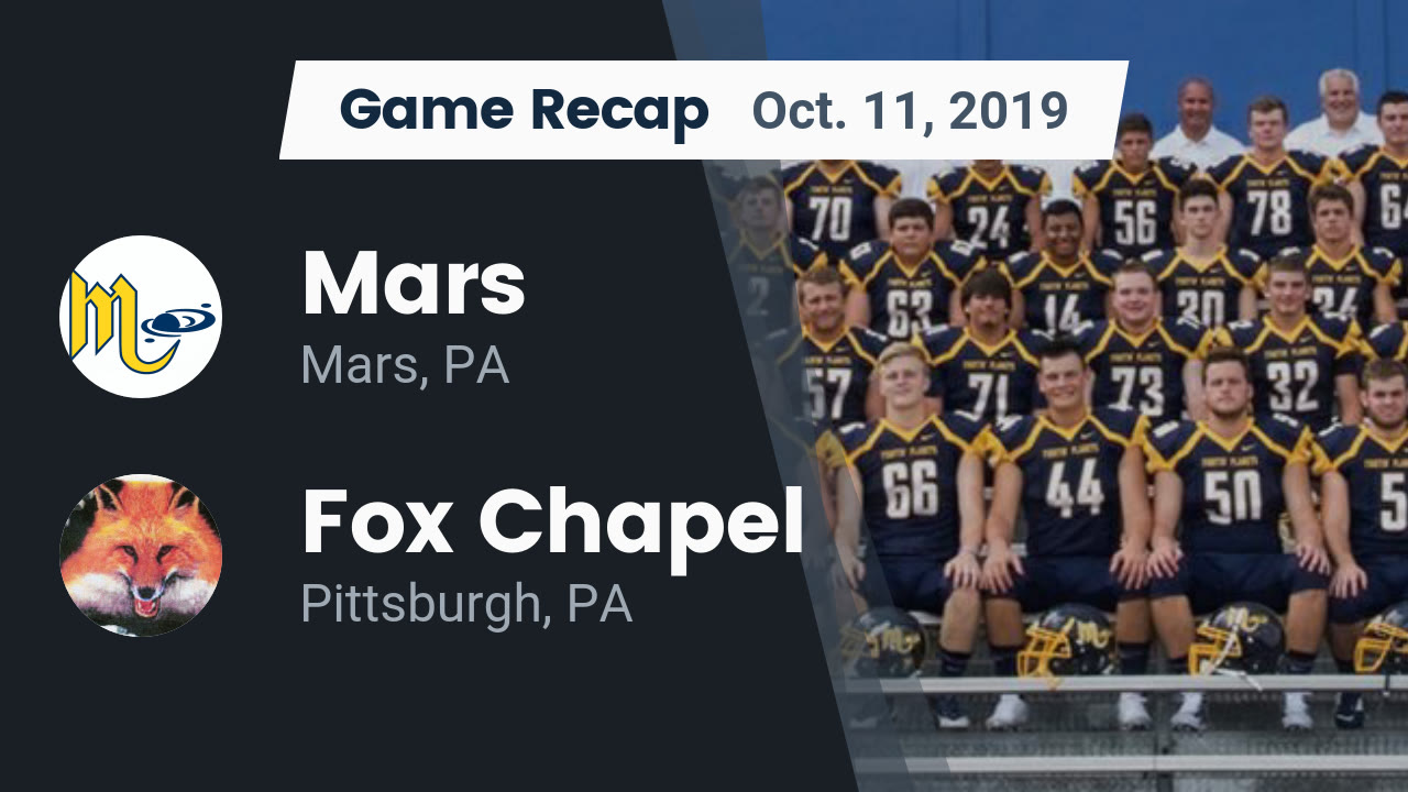 Recap: Mars vs. Fox Chapel 2019 - Mars High School highlights - Hudl