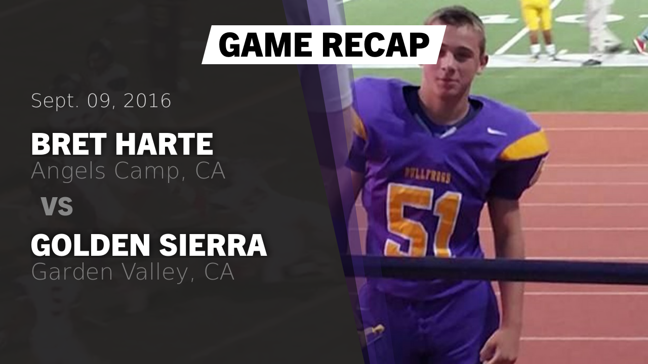 Recap: Bret Harte vs. Golden Sierra 2016 - Bret Harte highlights - Hudl