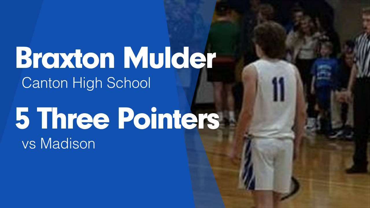 5 Three Pointers vs Madison - Braxton Mulder highlights - Hudl