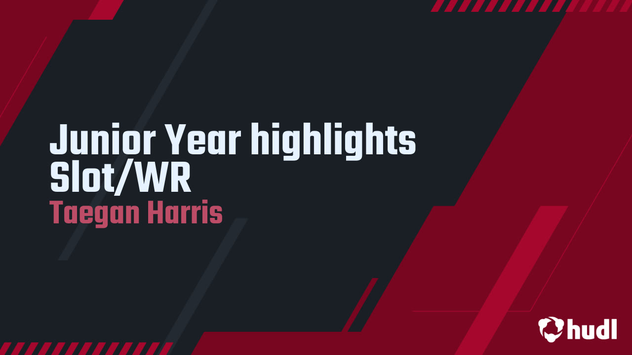 Junior Year highlights Slot/WR - Taegan J Harris highlights - Hudl