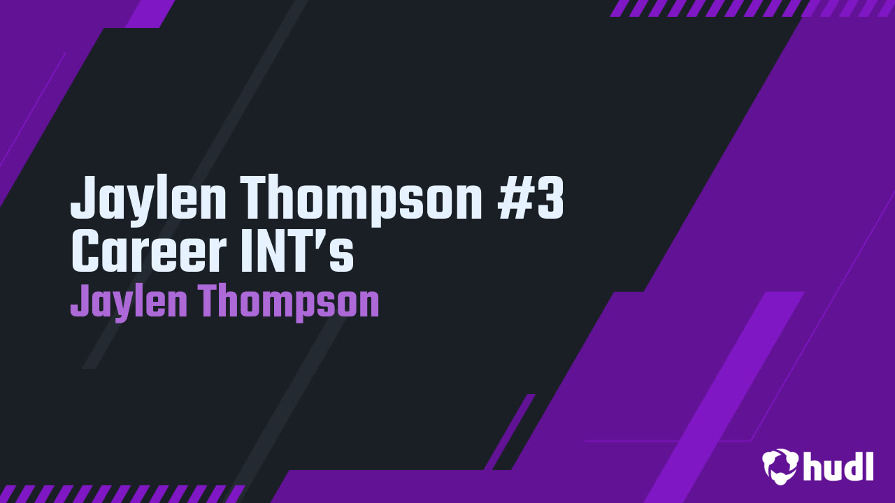 Jaylen Thompson #3 Career INT’s - Jaylen Thompson highlights - Hudl