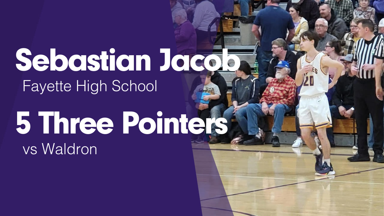 5 Three Pointers vs Waldron - Sebastian Jacob highlights - Hudl