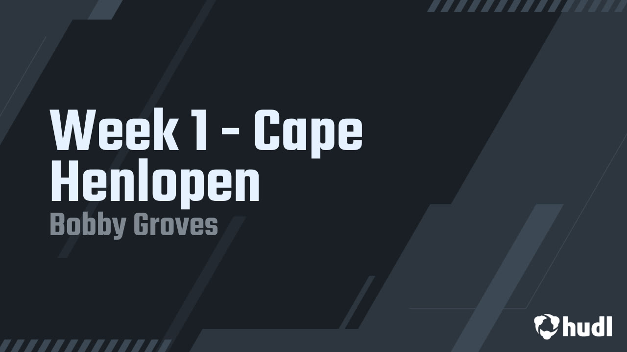 Week 1 - Cape Henlopen - Bobby Groves highlights - Hudl
