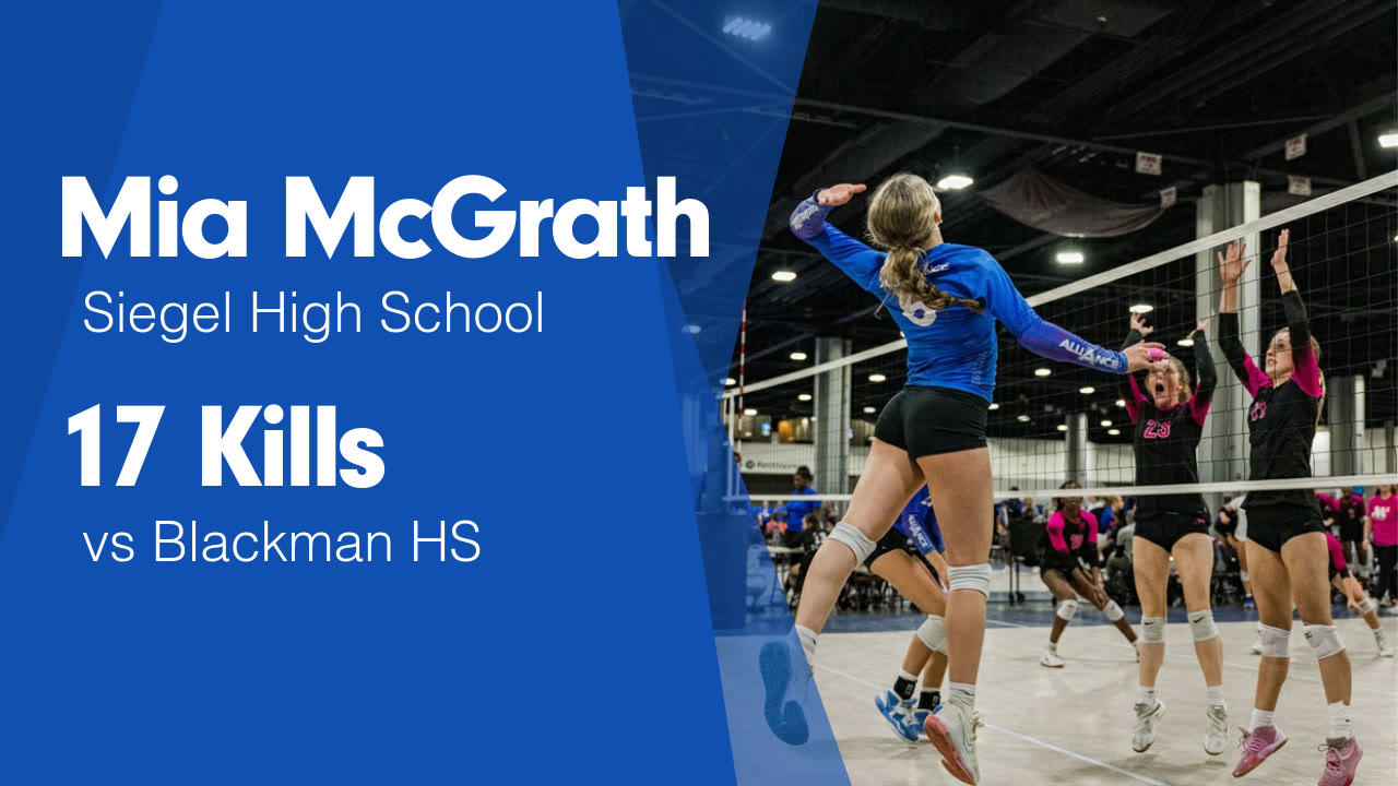 17 Kills vs Blackman HS - Mia McGrath highlights - Hudl