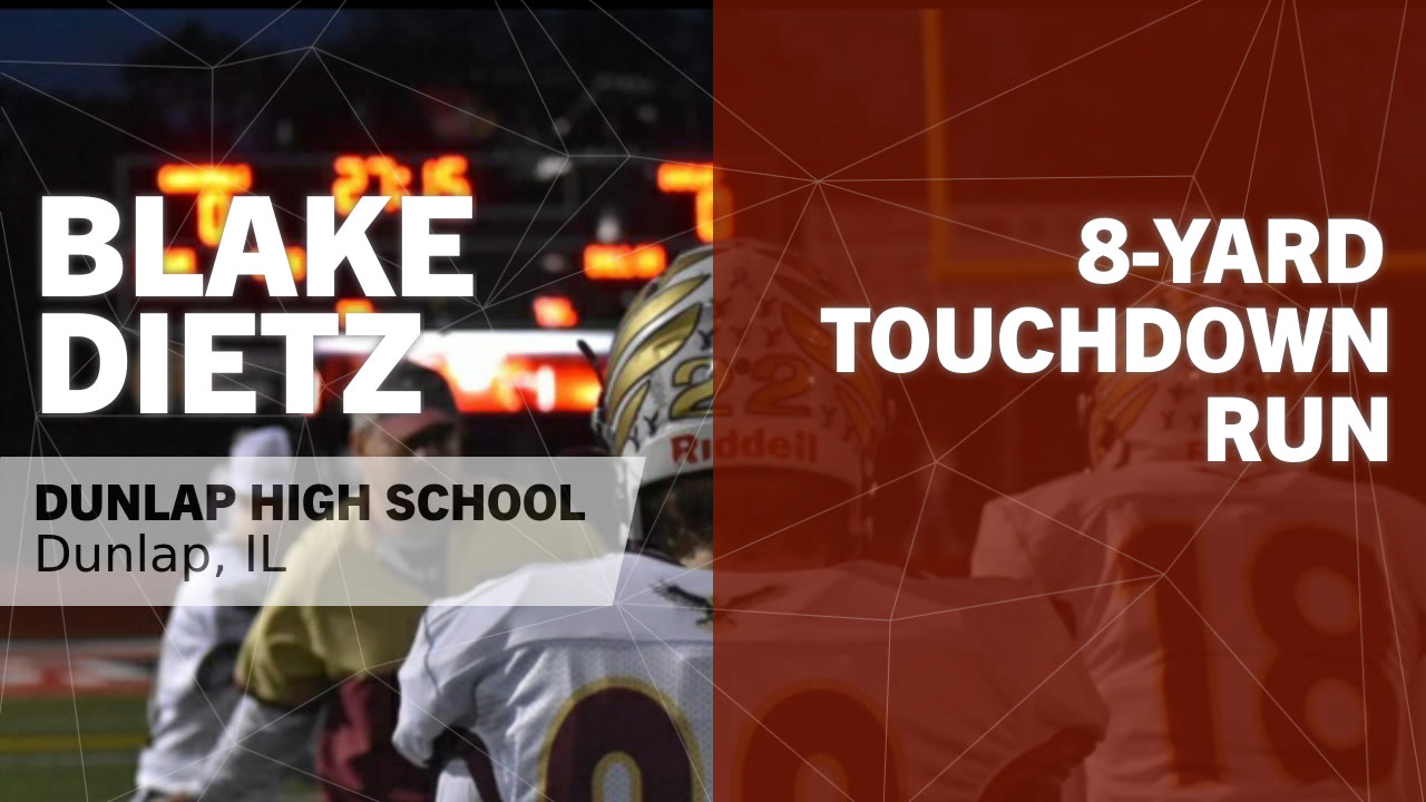 8-yard Touchdown Run vs Pekin - Blake Dietz highlights - Hudl