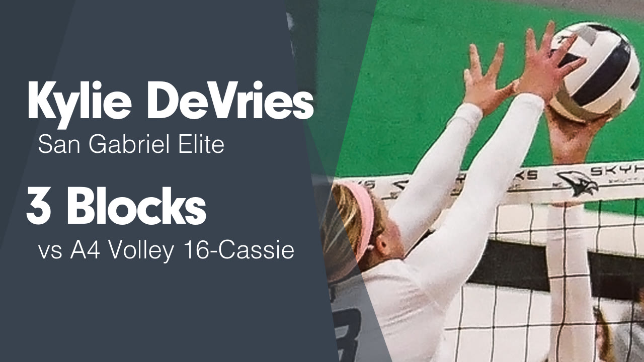 3 Blocks vs A4 Volley 16-Cassie - Kylie DeVries highlights - Hudl