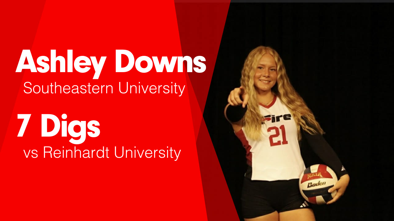 7 Digs vs Reinhardt University - Ashley Downs highlights - Hudl