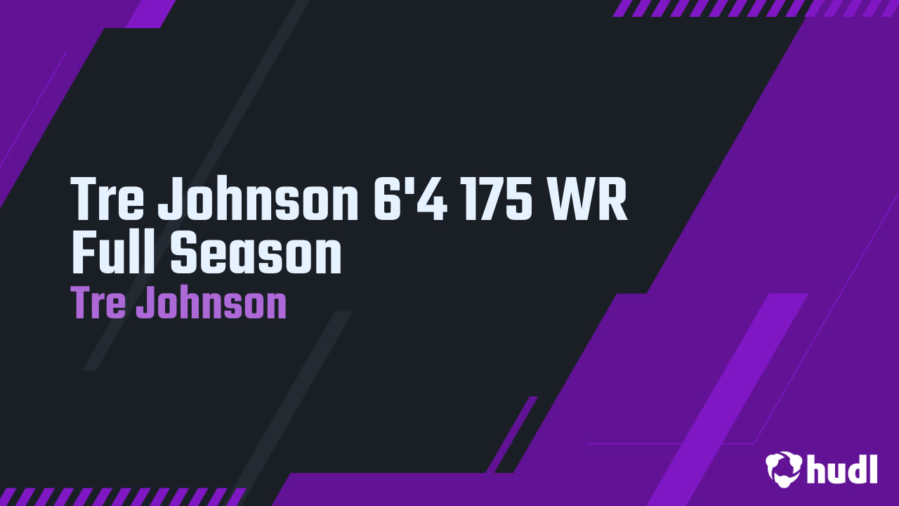 Tre Johnson 6'4 175 WR Full Season - Tre Johnson highlights - Hudl