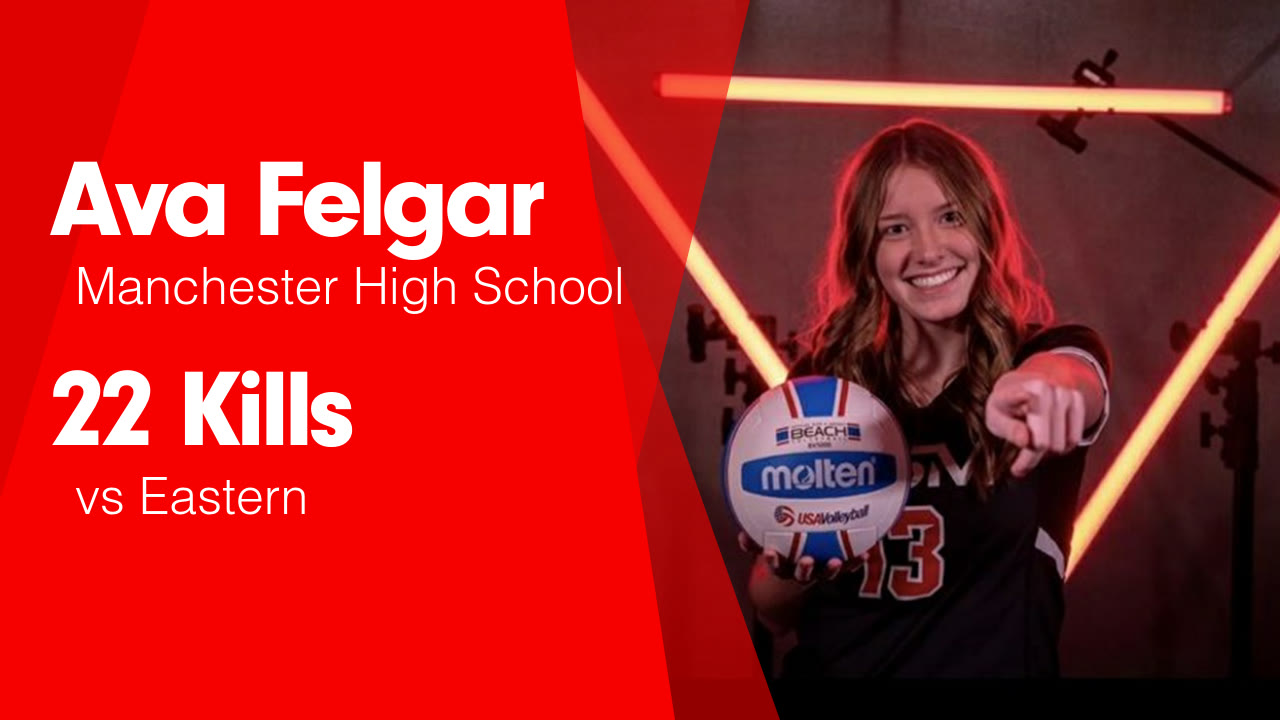 22 Kills vs Eastern - Ava Felgar highlights - Hudl