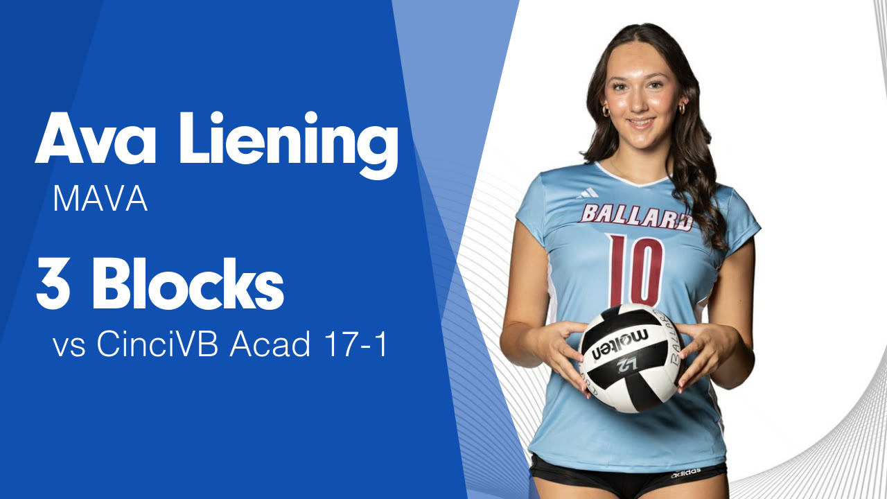 3 Blocks vs CinciVB Acad 17-1 - Ava Liening highlights - Hudl