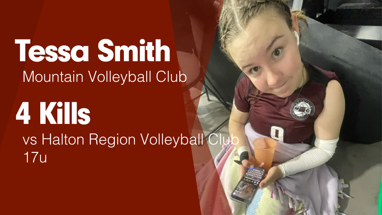 4 Kills vs Halton Region Volleyball Club - Tessa Smith highlights - Hudl