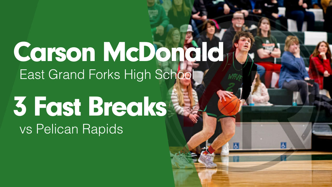 3 Fast Breaks vs Pelican Rapids - Carson McDonald highlights - Hudl