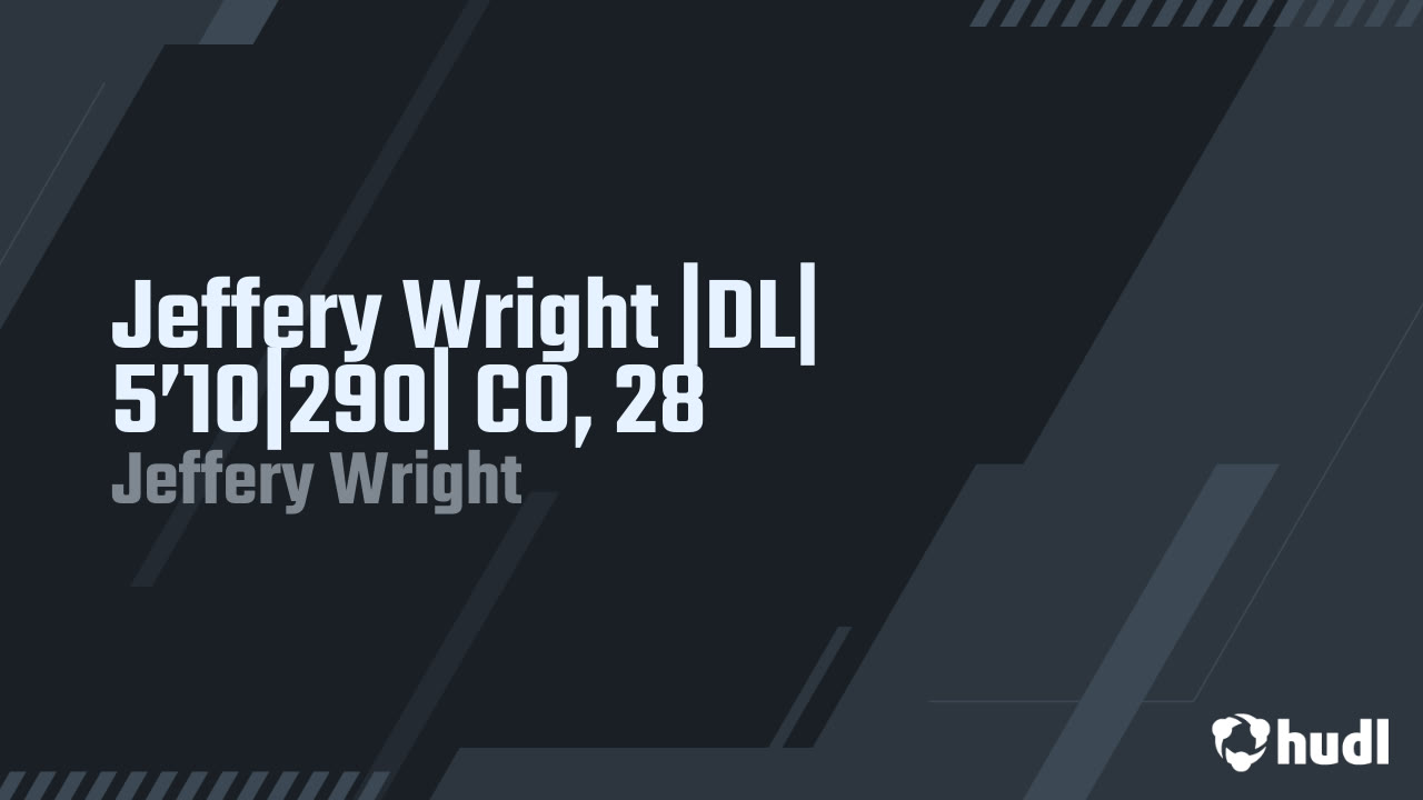 Jeffery Wright | DL | 6'0 289 | SO. - Jeff Wright highlights - Hudl