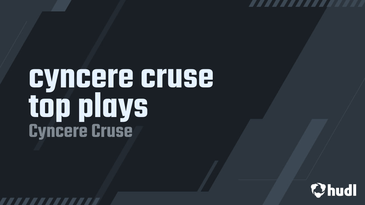 cyncere cruse top plays - Coach Cruse highlights - Hudl